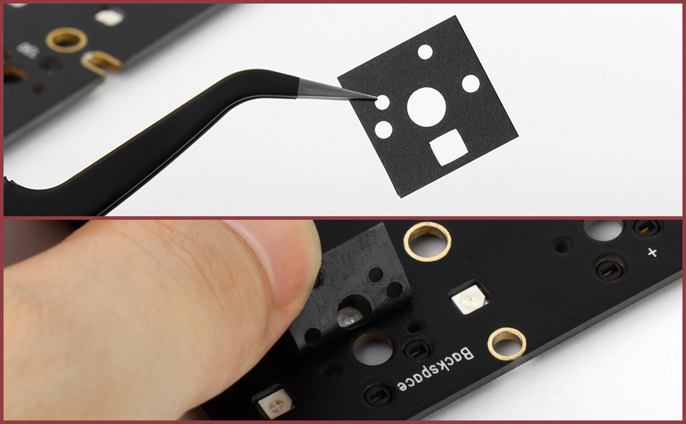 Switch Sound Dampeners Sheet Soft Pad Dimple Foam Sponge for Mechanical ...