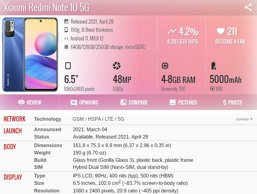LCD 6.5 "Cho Xiaomi Redmi Note 10 5G M2103K19G POCO M3 Pro 5G ...