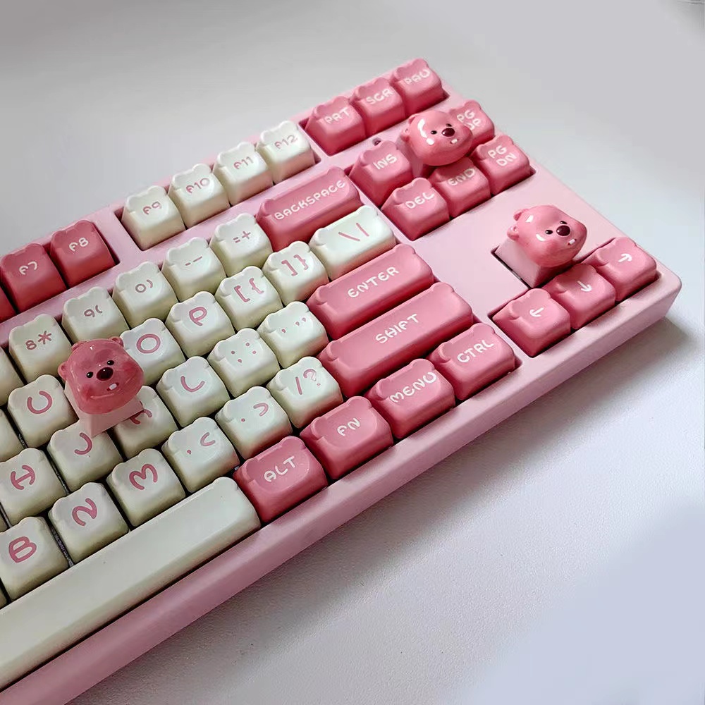 Cá Tính Keycap Beaver Loopy Ruby Cross Axis Bàn Phím Cơ Keycaps Hoạt ...