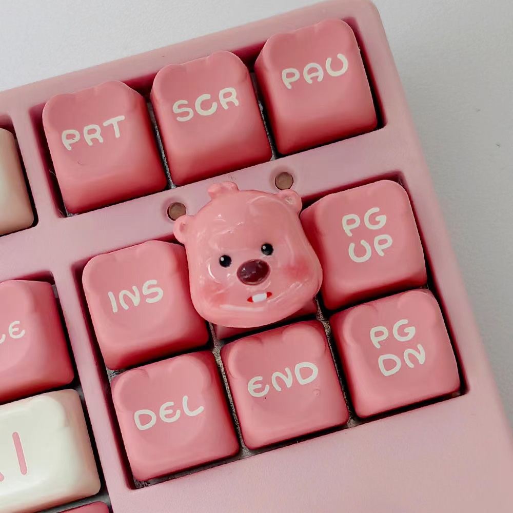 Cá Tính Keycap Beaver Loopy Ruby Cross Axis Bàn Phím Cơ Keycaps Hoạt ...