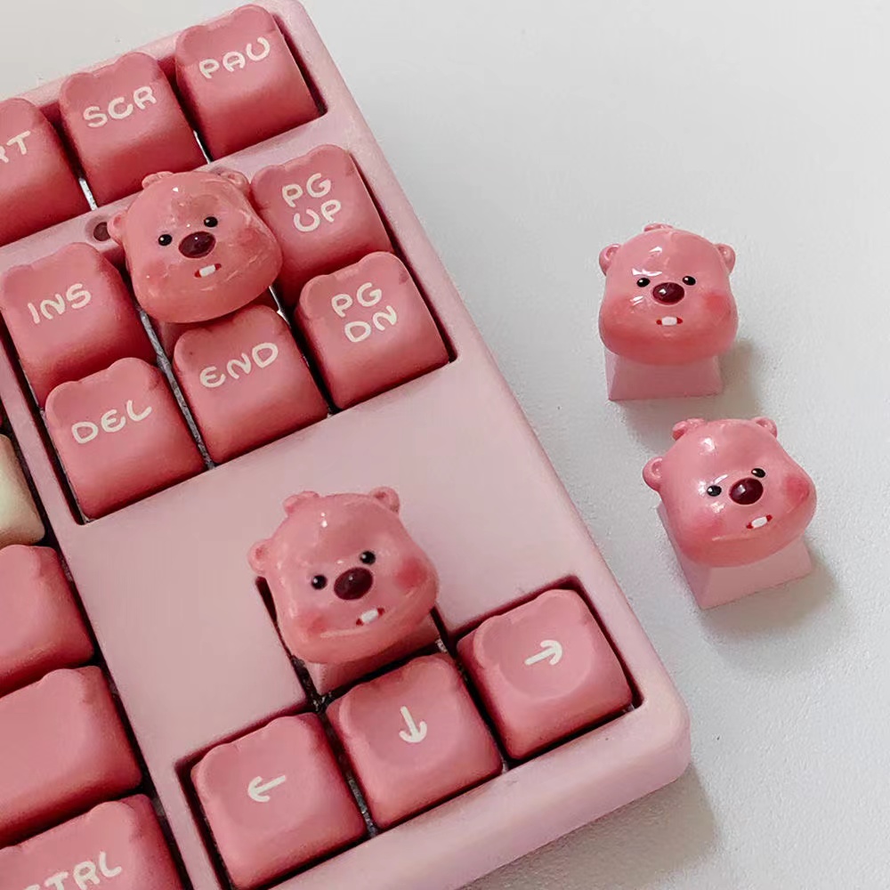 Cá Tính Keycap Beaver Loopy Ruby Cross Axis Bàn Phím Cơ Keycaps Hoạt ...