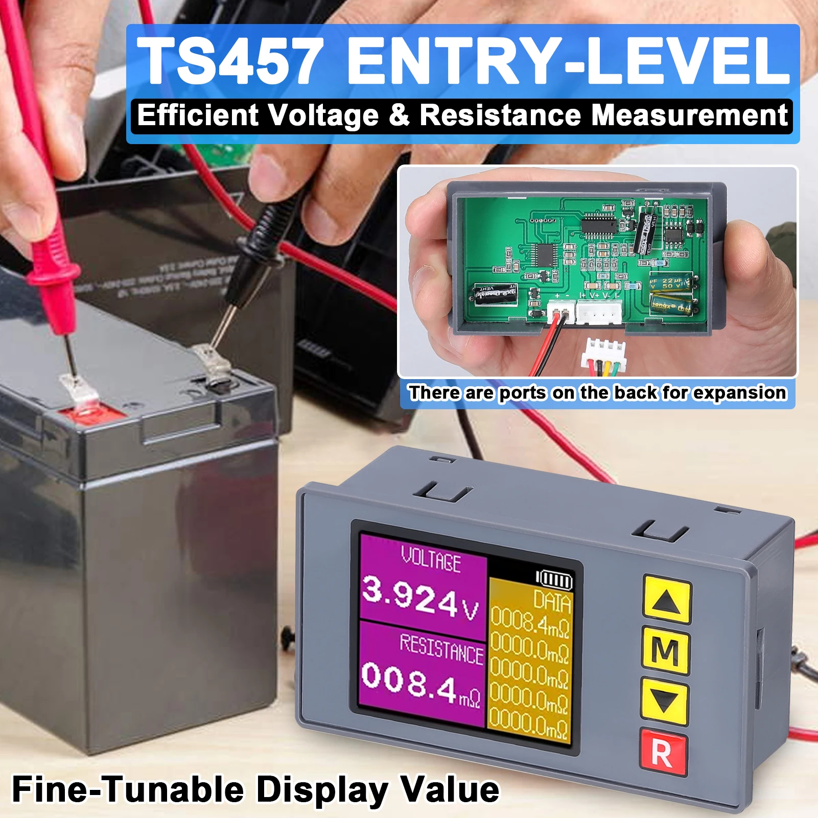 Ts457 Máy kiểm tra điện trở bên trong điện áp cấp đầu vào AC 4 dây ...