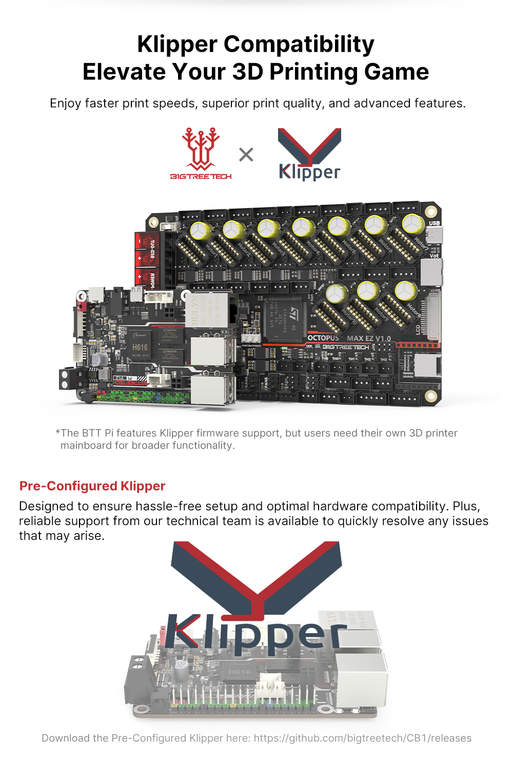 Bigtreetech BTT Pi V1.2 Ban Quad Core Cortex-A53 2.4G WiFi 40Pin GPIO ...