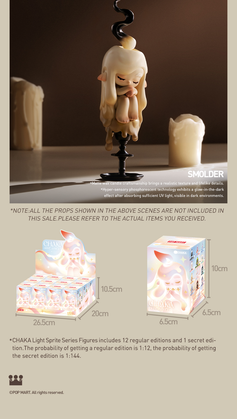 POP MART CHAKA Light Sprite Series Figures Blind Box Action Toys Figure ...