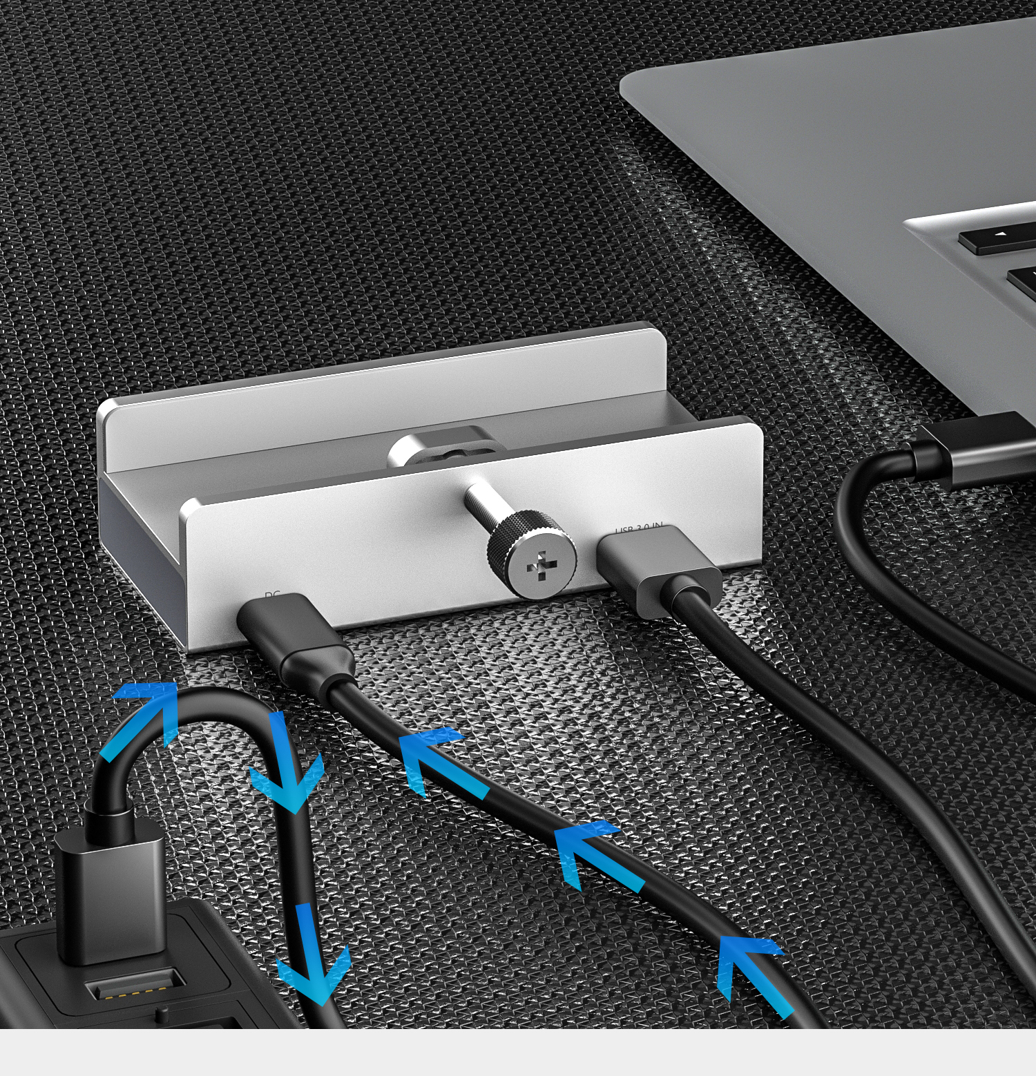 Mới USB 3.0 Hub Mở Rộng Dock Hub Hợp Kim Nhôm Chụp Trên MAC Laptop Màn ...