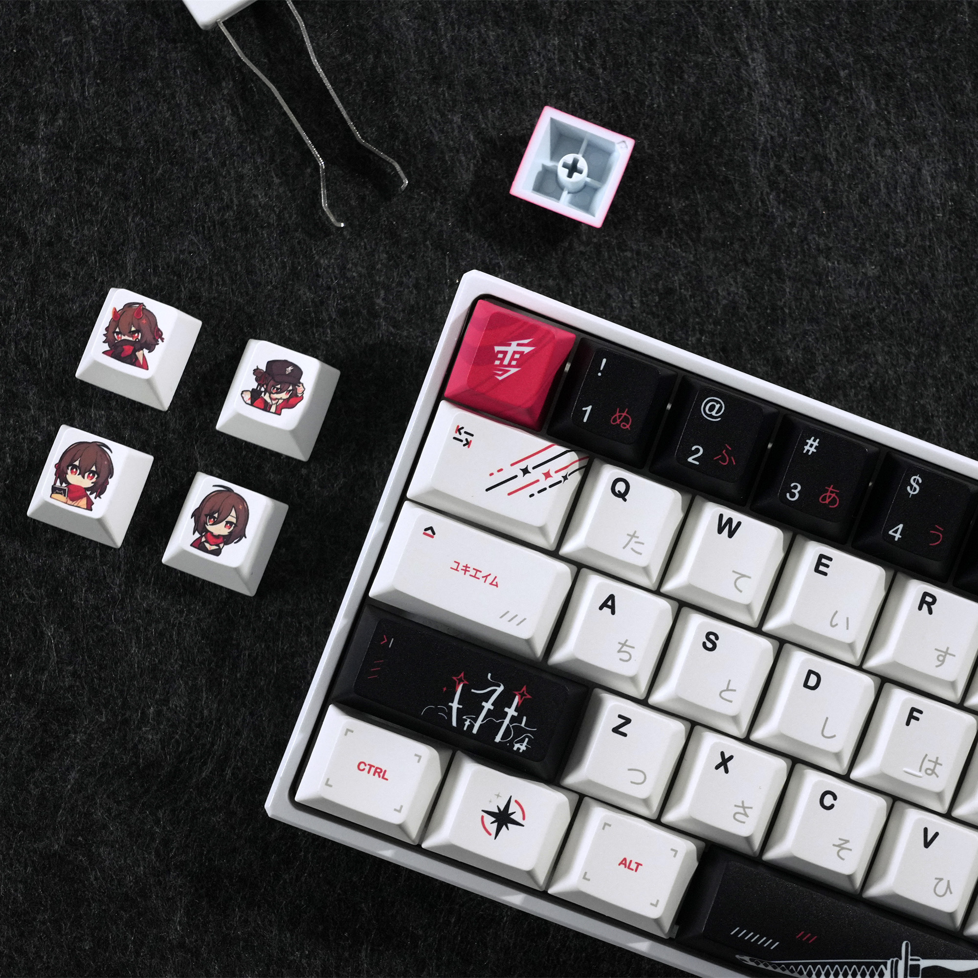 Xvx yuki aim keycaps Cherry Profile Dye-Sub PBT Keycap Set (135-Key ...