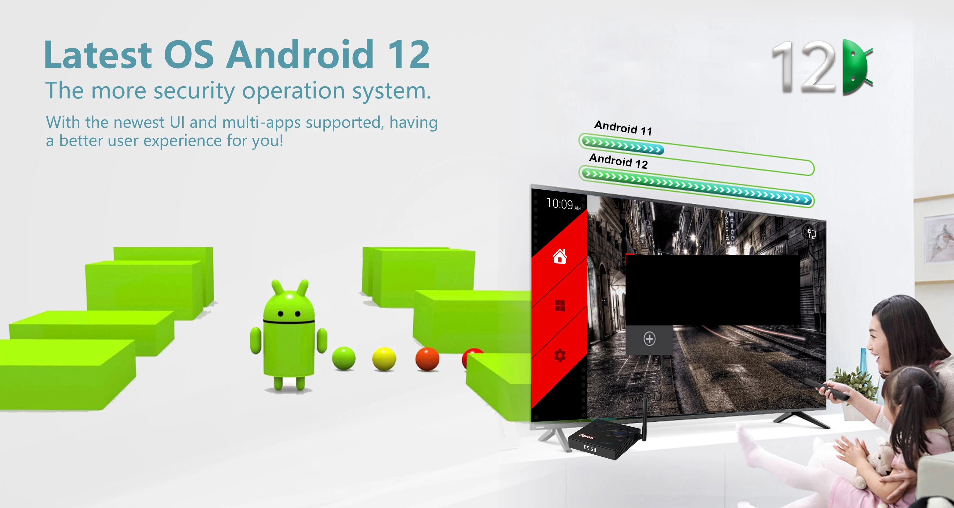 Hộp TV Android Salange, TX68 Android 12.0 TV Box 2GB / 4GB RAM 16GB ...