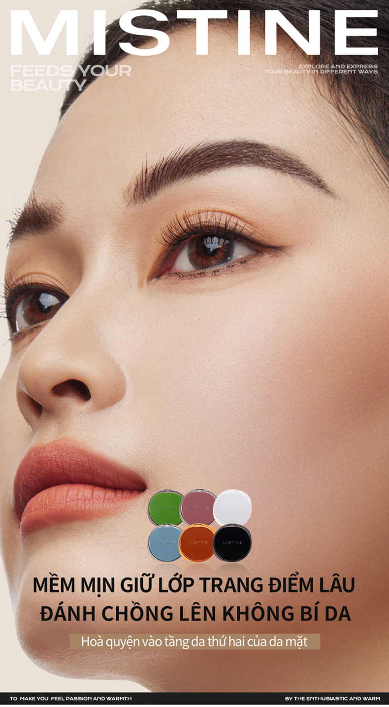 Mistine Poreless BB CC Cushion Kem che khuyết điểm kiểm soát dầu chống thấm nước Thử thẻ màu ...