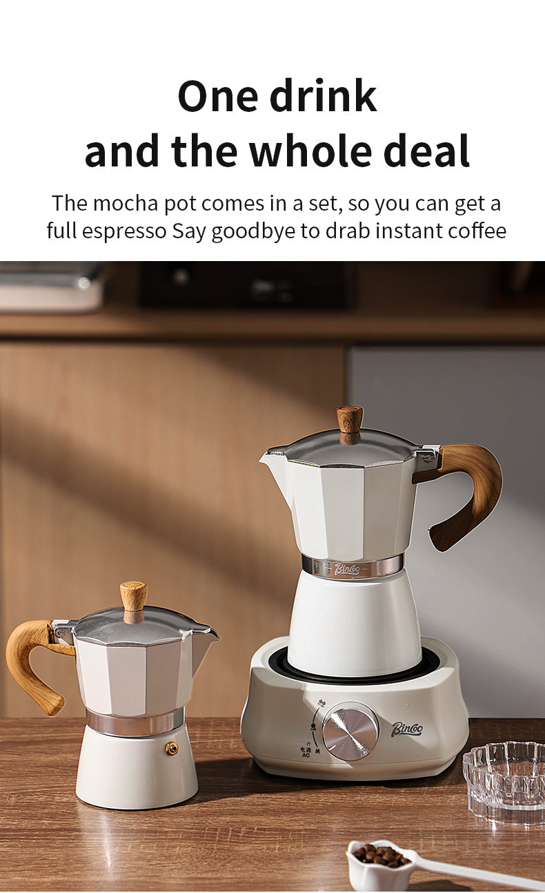 Bincoo Moka Nồi Cà Phê Bếp Điện Nhỏ Bộ Máy Cà Phê Trọn Bộ Thiết Bị Khai Thác 3 / 6 Người (220V ...