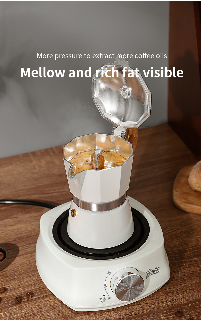 Bincoo Moka Nồi Cà Phê Bếp Điện Nhỏ Bộ Máy Cà Phê Trọn Bộ Thiết Bị Khai Thác 3 / 6 Người (220V ...