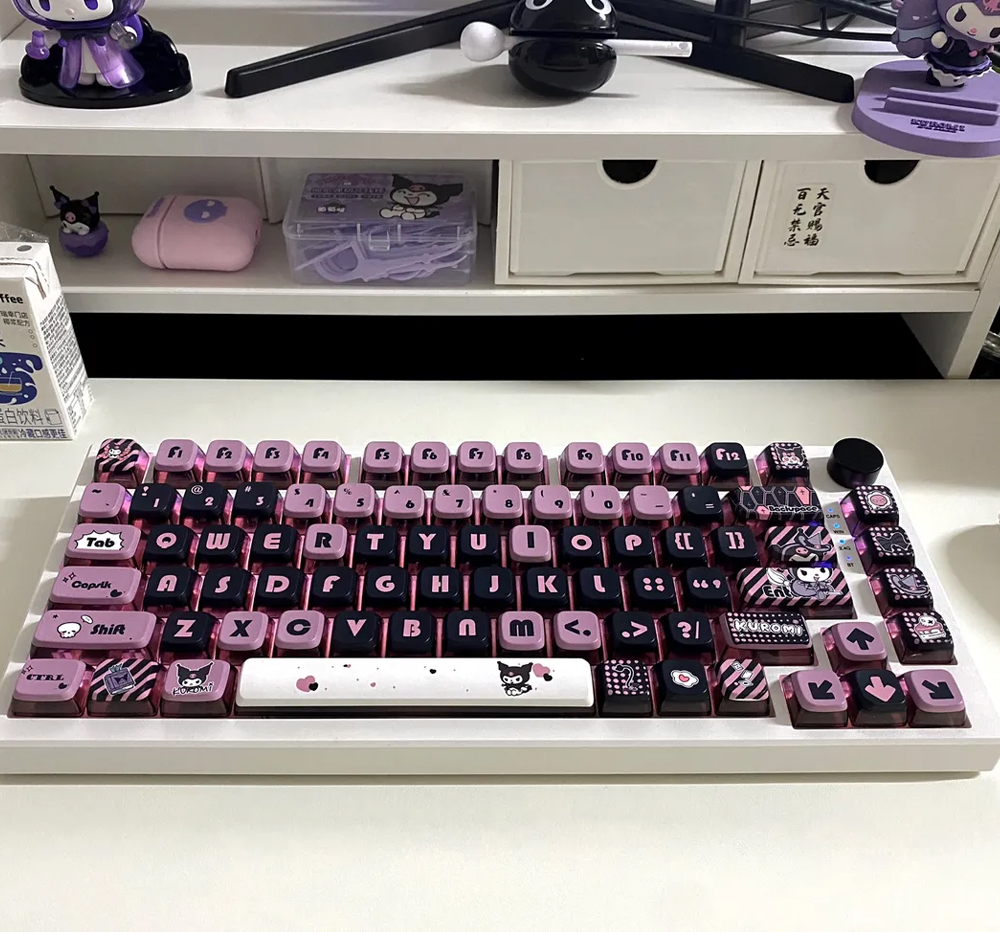 Gengar Pokemon Pudding Keycap OEM Profile PBT EVA Asuka Kuromi Frieren ...