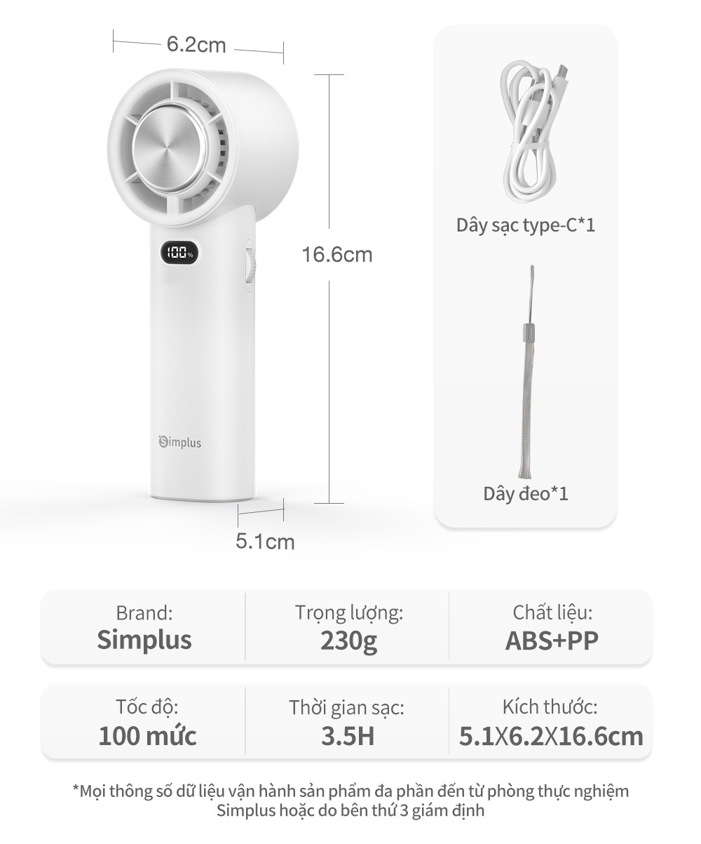 Simplus Quạt Cầm Tay BlastX Chức Năng Nén Lạnh Sạc Type-C DFSH013 - Bảo Hành 1 Năm 1 Đổi 1 ...