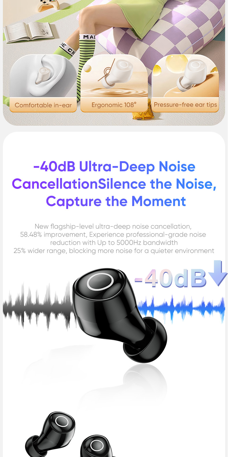 Tai Nghe Bluetooth Realfit F4 Tai Nghe Thể Thao Khử Tiếng Ồn -38db 360° Âm Thanh Không Gian Bass ...