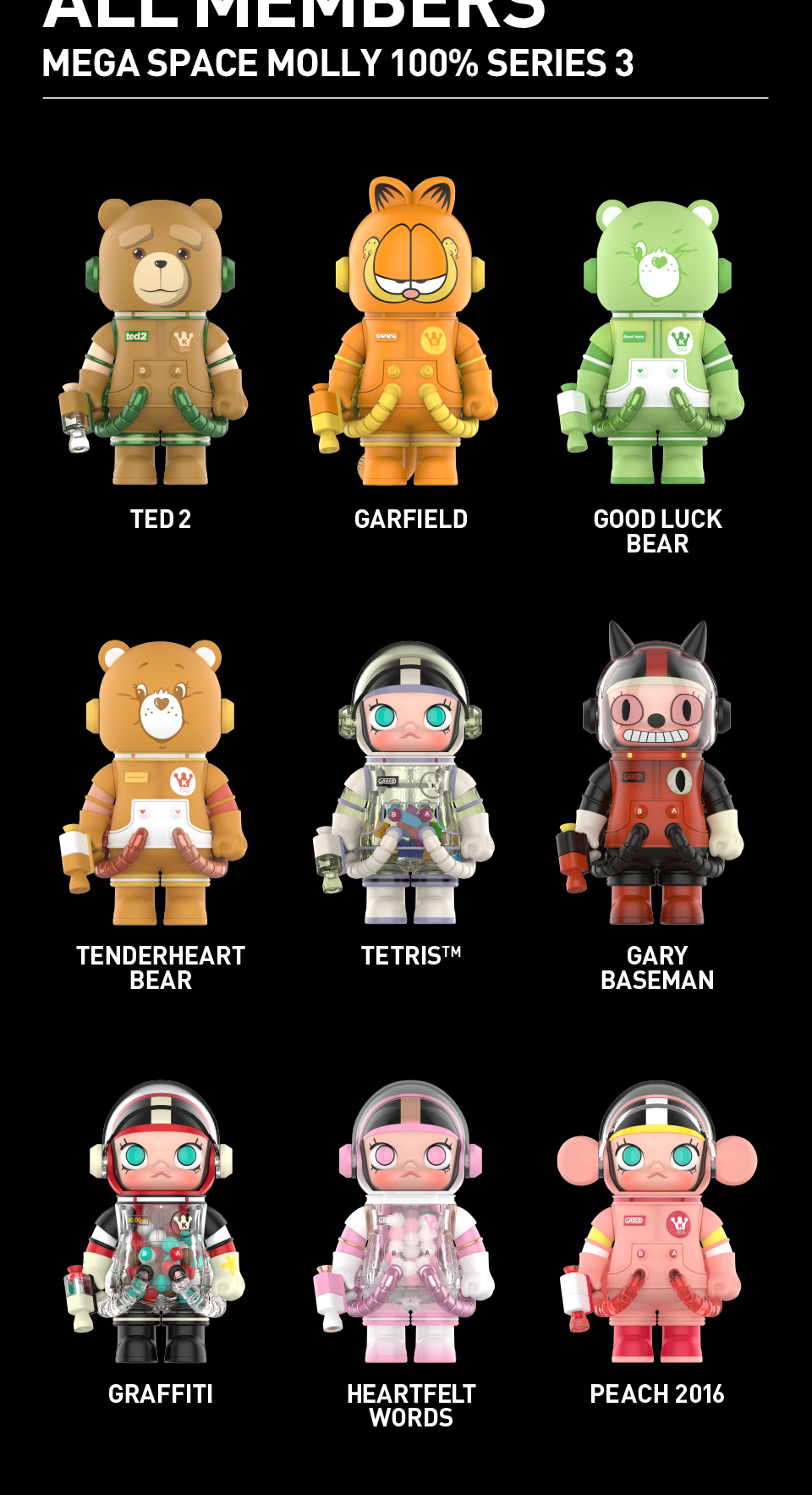 POP MART MEGA SPACE MOLLY 100% Series 3 Blind Box (Full Set Link ...
