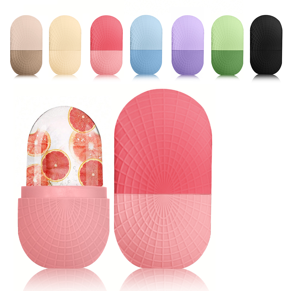Capsule Mesh Silicone Face Pack Khay đá Máy mát xa lăn đá mặt nhiều màu ...