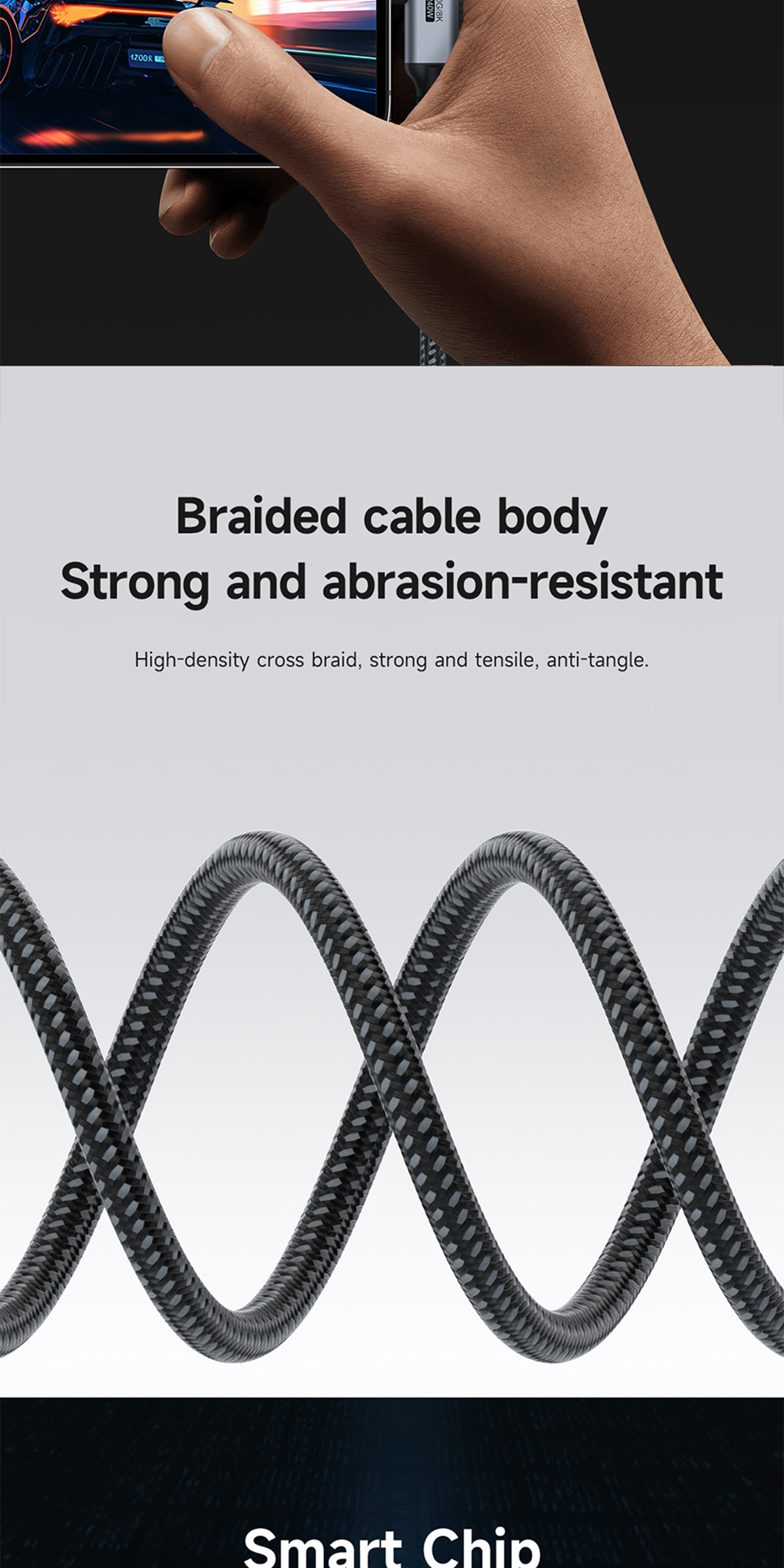 Cáp Hagibis USB4, Cáp sạc nhanh USB C sang USB C 240W bện Graphene với dây Video Thunderbolt 4 / ...