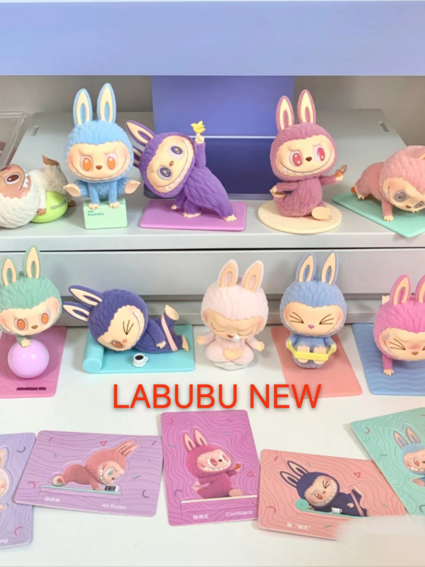 Popmart Authentic LABUBU THE MONSTERS Lazy Yoga Series quà tặng chính ...