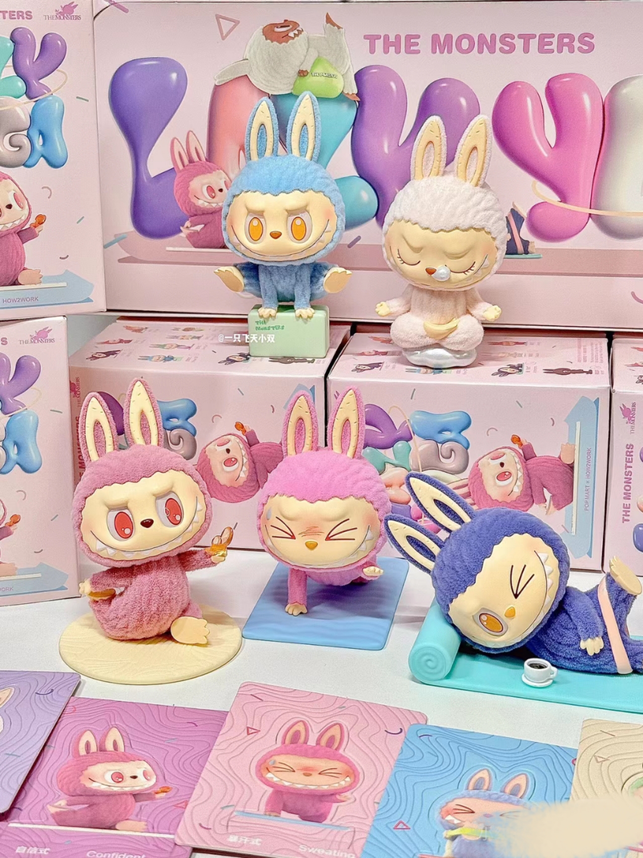 Popmart Authentic LABUBU THE MONSTERS Lazy Yoga Series quà tặng chính ...