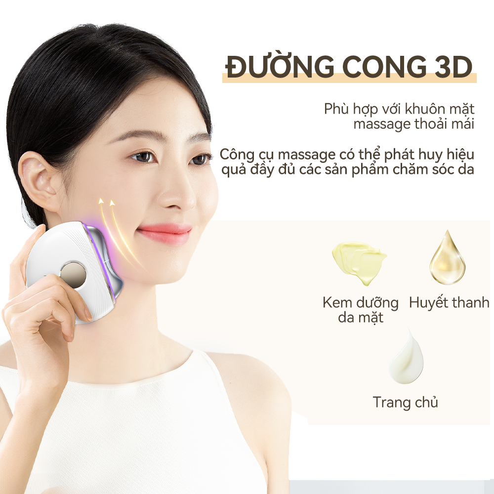 ANLAN Điện Gua Sha Cạo Máy Mát Xa Nhiệt / Lạnh Rung Cổ Nâng Cơ Mặt Loại ...