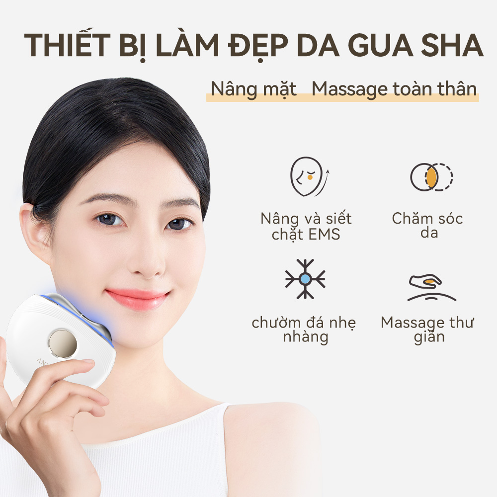ANLAN Điện Gua Sha Cạo Máy Mát Xa Nhiệt / Lạnh Rung Cổ Nâng Cơ Mặt Loại ...