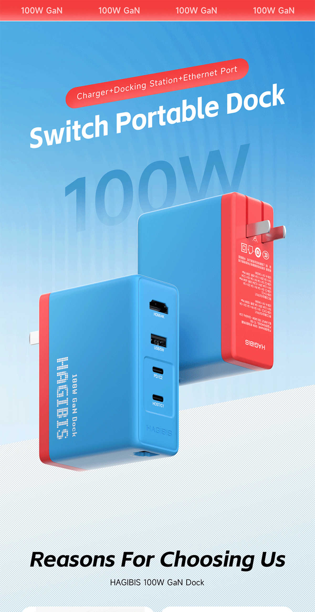 Hagibis Switch Dock Sạc Di Động Tivi Docking Station Cho Nintendo ...