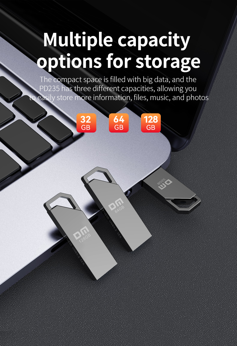 Ổ đĩa Flash USB DM USB3.2 tốc độ cao PD235 32GB 64GB 128G Ổ đĩa Flash ...