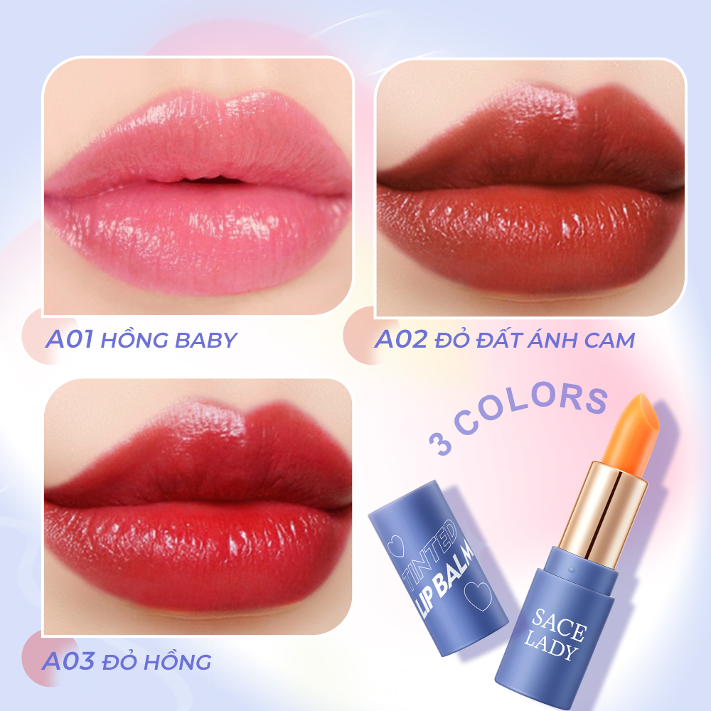 Son Môi SACE LADY Dưỡng ẩm Thay đổi Nhiệt độ Son Môi Siêu Dính 3.5g ...