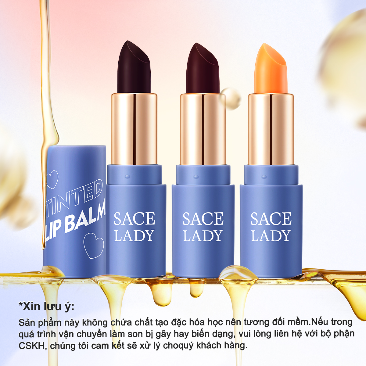 Son Môi SACE LADY Dưỡng ẩm Thay đổi Nhiệt độ Son Môi Siêu Dính 3.5g ...