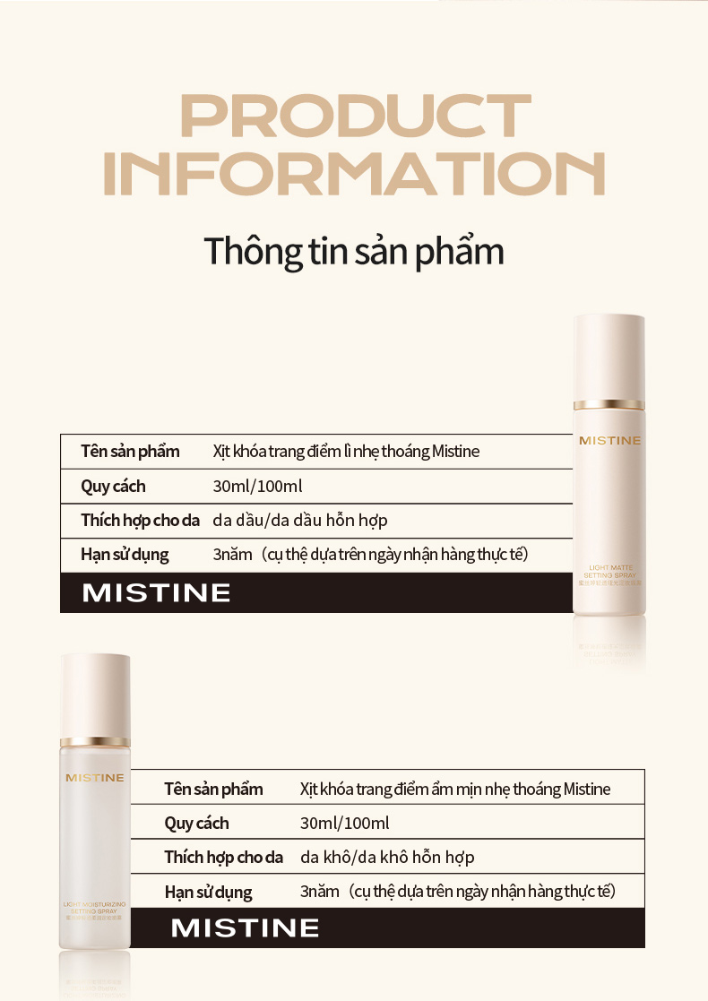 xịt khoá makeup Mistine xịt khoá nền 100ml/30ml Hiệu quả lì mịn | Shopee Việt Nam