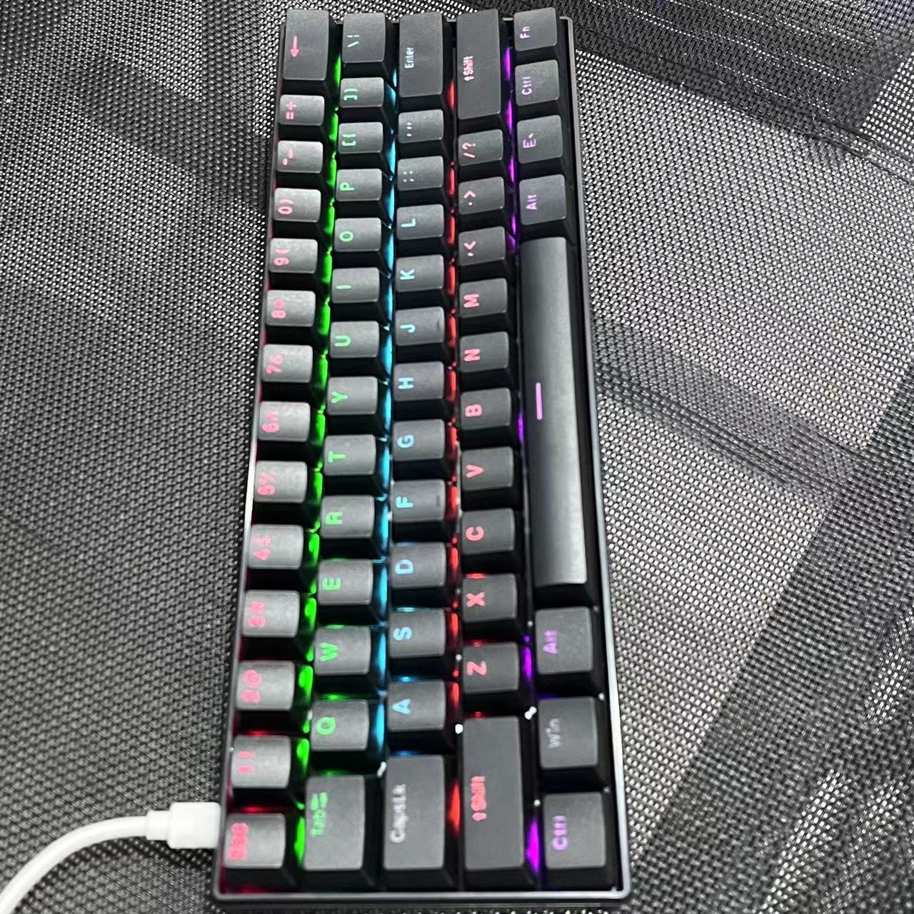 Bàn phím chơi game cơ học di động 60%, Bàn phím có dây có công tắc màu ...