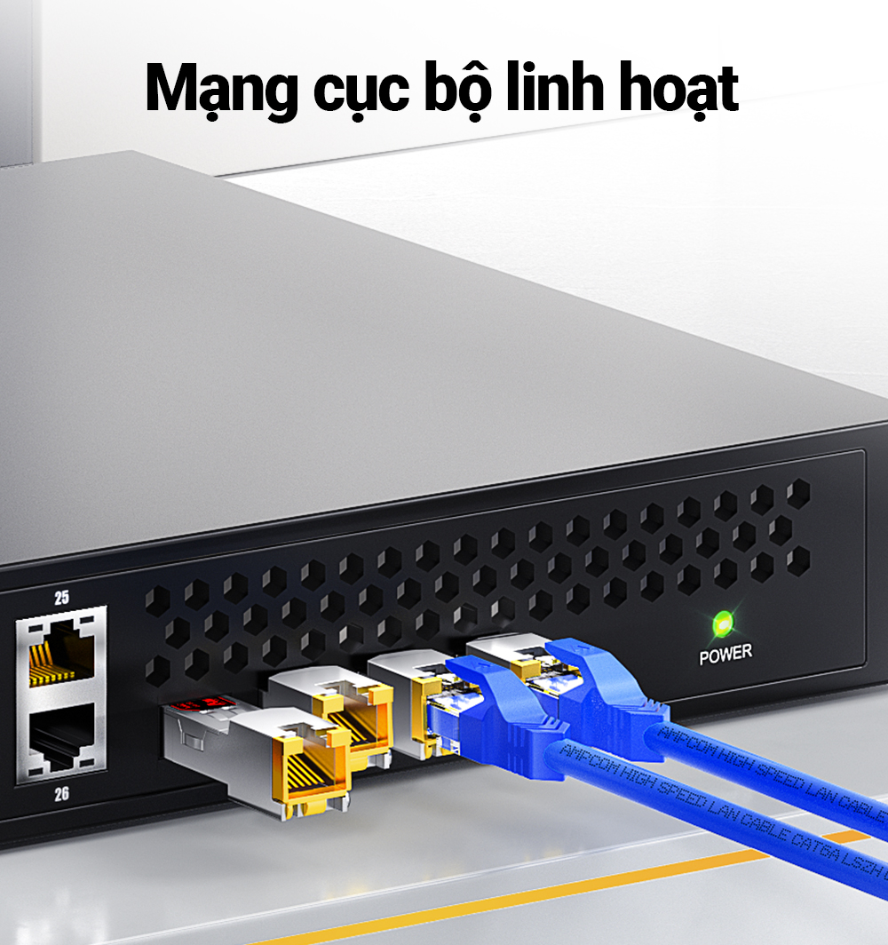 AMPCOM 1.25G và 10G RJ45 Ethernet Copper SFP Transceivers, Mô-đun ...