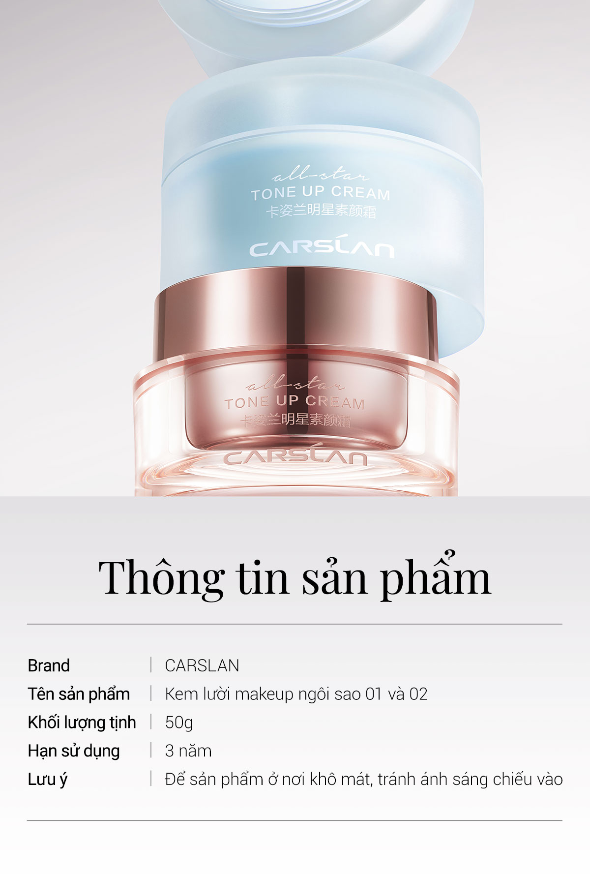 Kem Nâng Tông Da Carslan