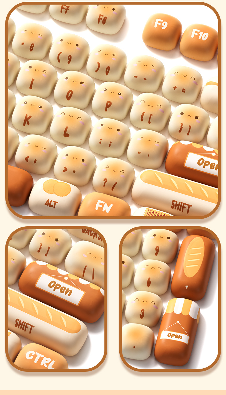 Keycap AKKO Mantou Paradise - Giới thiệu MOG Bread Wonderland 138 Nút ...