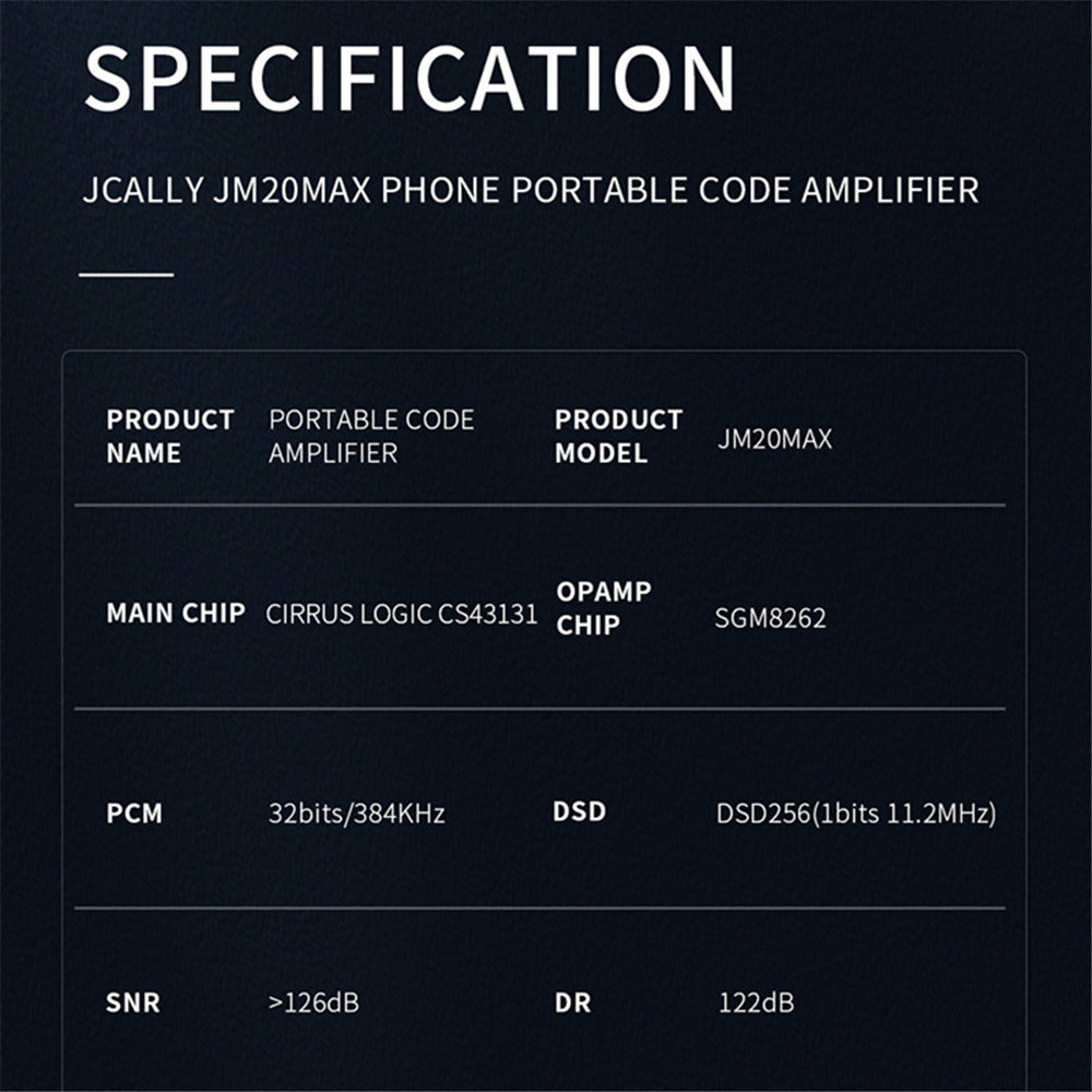 Jcally JM20 Max Bộ khuếch đại mã có thể bảo vệ Loại c sang 3,5mm Bộ ...