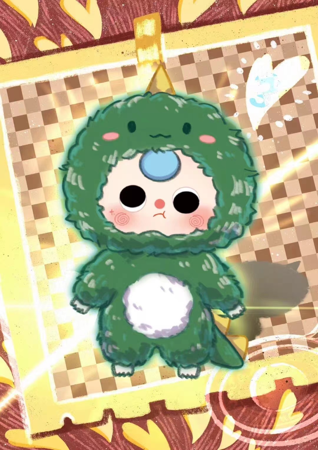 Macaron Monster Secret Bộ sưu tập búp bê hộp mù Baby Three V3（Tặng quần ...