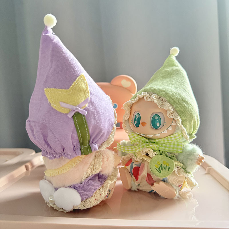 Labubububu V2 V1 Macaron Bộ Labubububu 15cm Thay Quần Áo Mở Mũ Quần Áo ...
