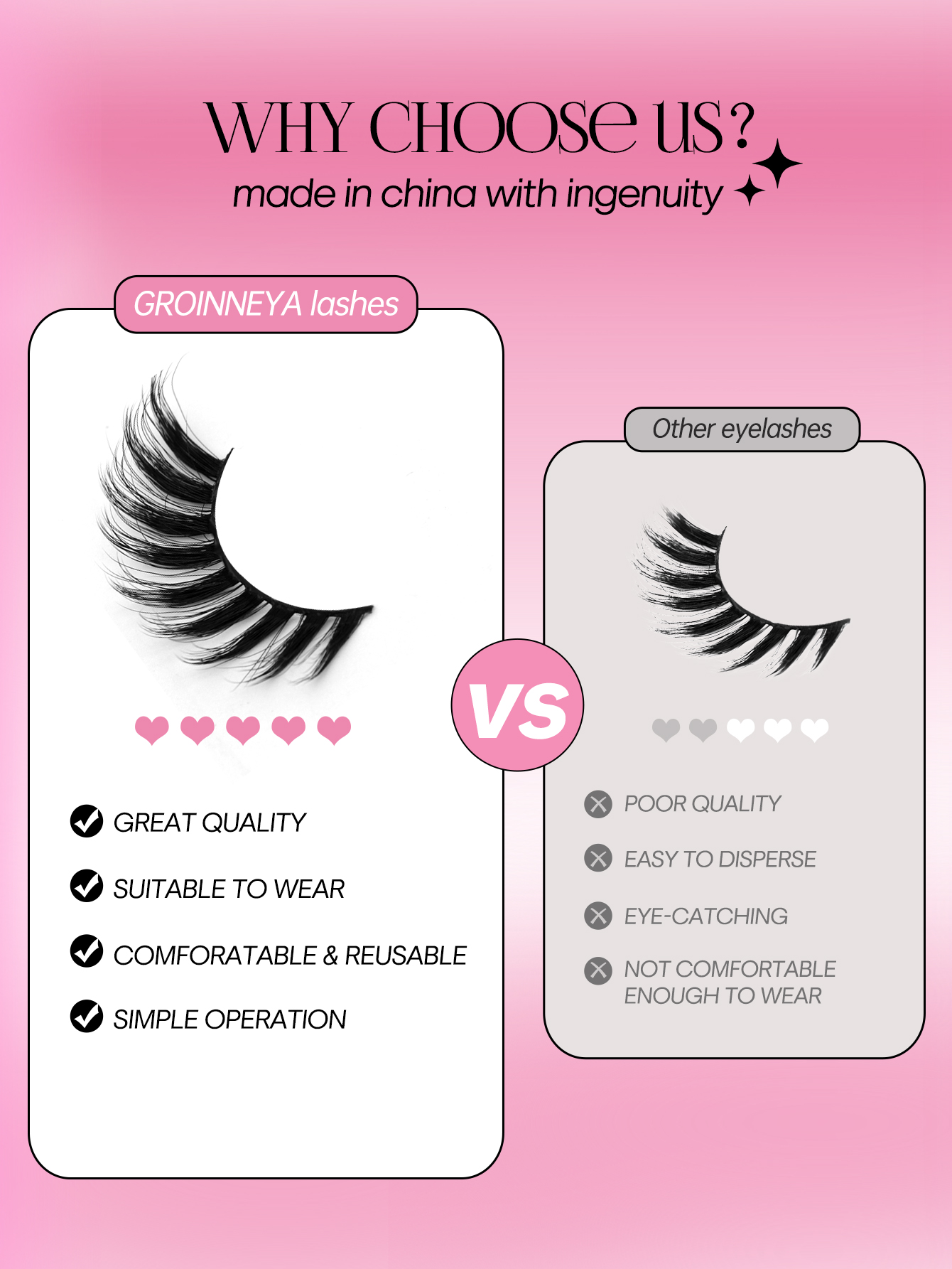 Groinneya 7 Cặp Lông Mi Mắt Mèo 3D Tự Nhiên Lông Tơ Mềm Mại Chéo Lông ...