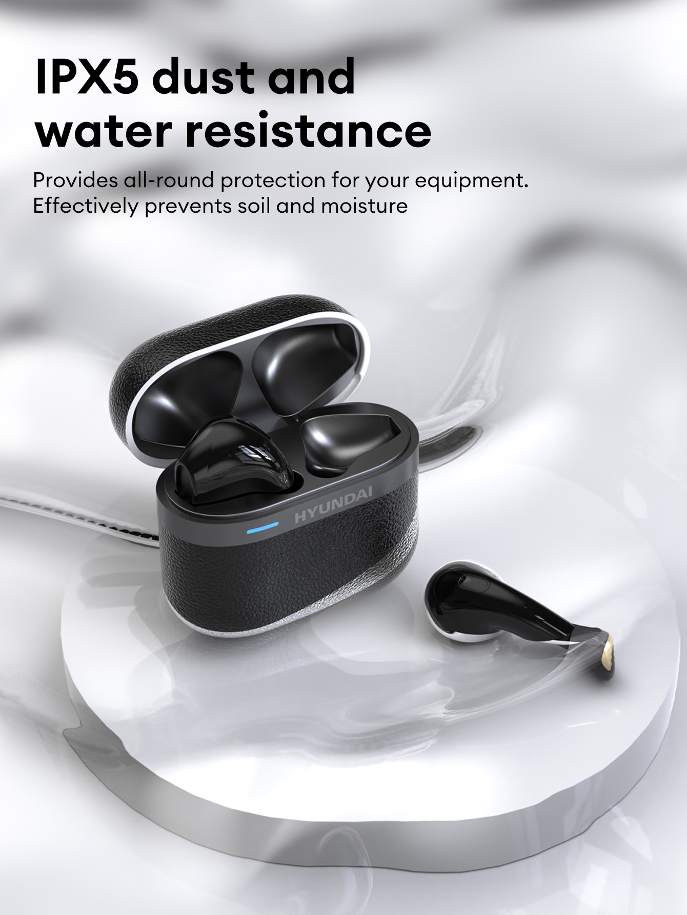 Tai nghe Bluetooth Hyundai HY-T02 Pro IPX5 Chống nước Thông minh Khử tiếng ồn Chất lượng âm ...