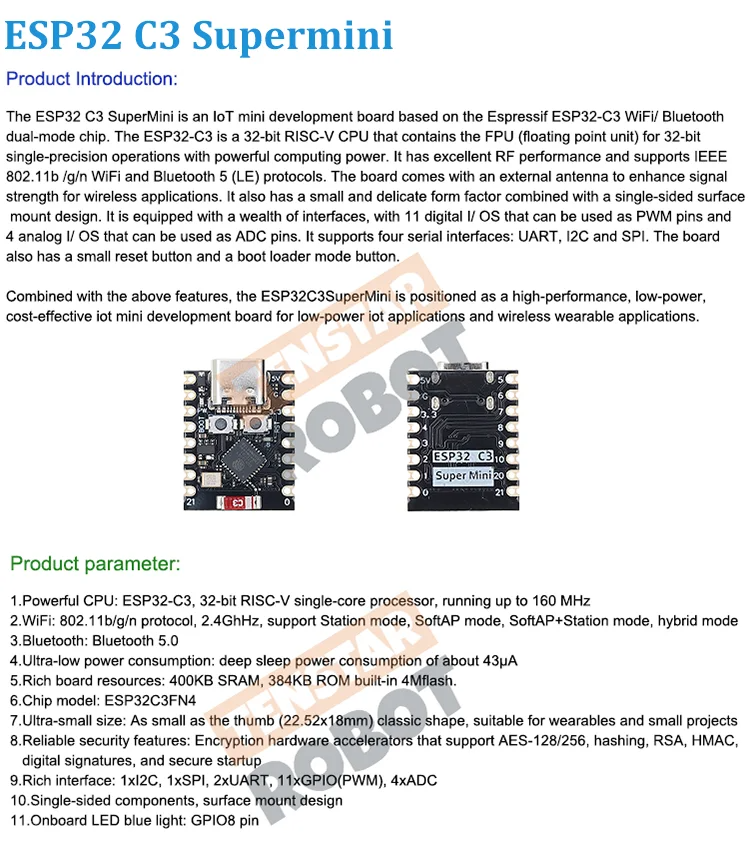 Esp32-c3 ESP32-S3 ESP32-H2 ESP32-C6 Ban Phát Triển ESP32 C3 SuperMini WiFi Bluetooth ESP32C3 ...