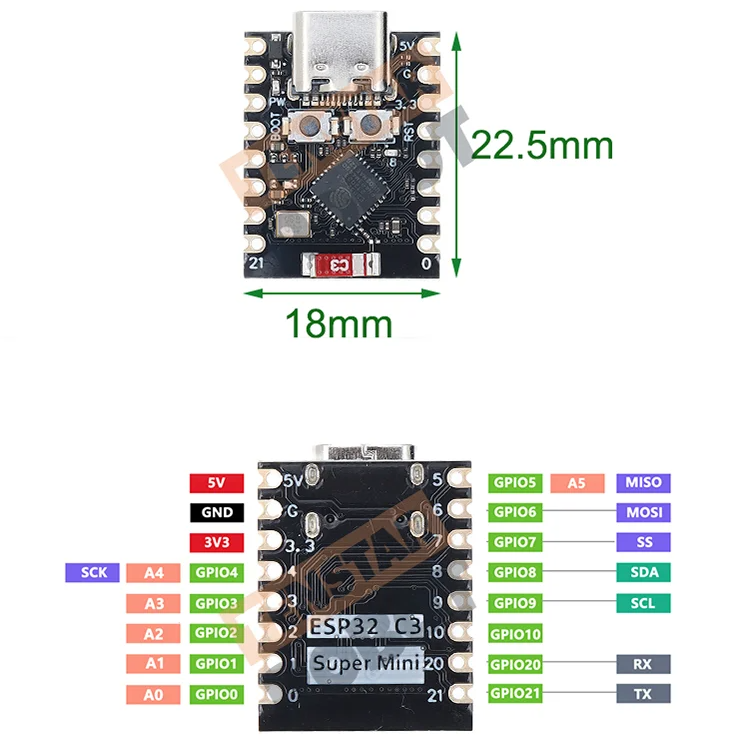 Esp32 C3 Esp32 S3 Esp32 H2 Esp32 C6 Ban Phát Triển Esp32 C3 Supermini Wifi Bluetooth Esp32c3 2977