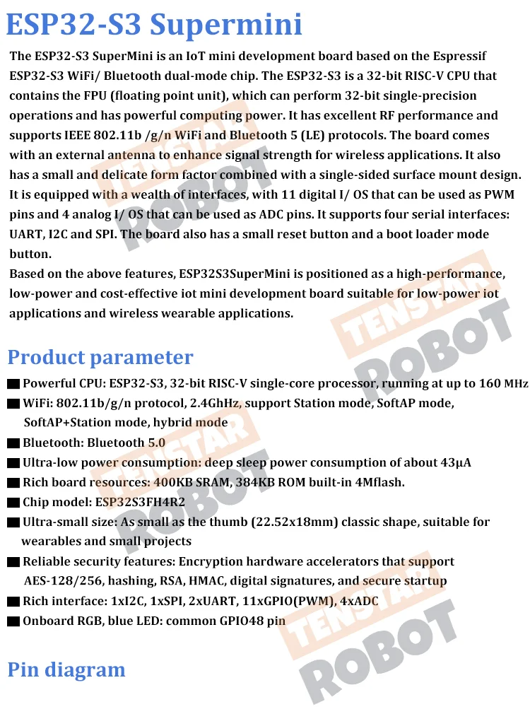 Esp32 C3 Esp32 S3 Esp32 H2 Esp32 C6 Ban Phát Triển Esp32 C3 Supermini Wifi Bluetooth Esp32c3 8183