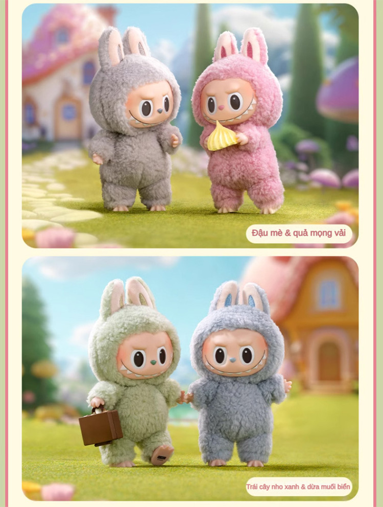 Po p mart rep1:1 labubu doll 17cm đồ labubu chính hãng v1 macaron blind ...