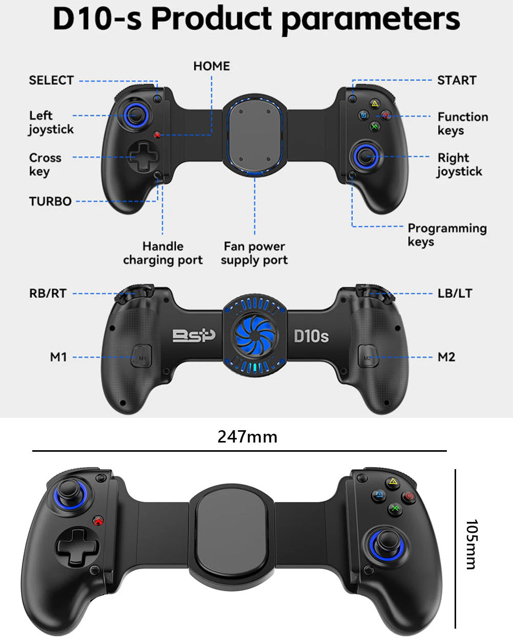 Bsp D8 Pro D9 D10S D11 Bộ Điều Khiển Máy Tính Bảng Tay Cầm Bluetooth Không Dây Cho Cần Điều ...