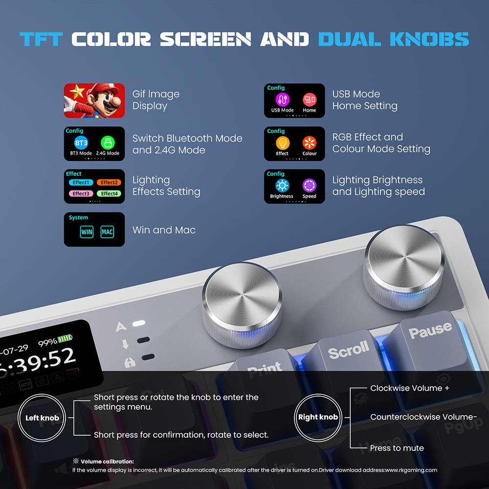 Rk ROYAL KLUDGE RK M87 Có Dây Có Đèn Nền RGB Chơi Game Bàn Phím Máy ...