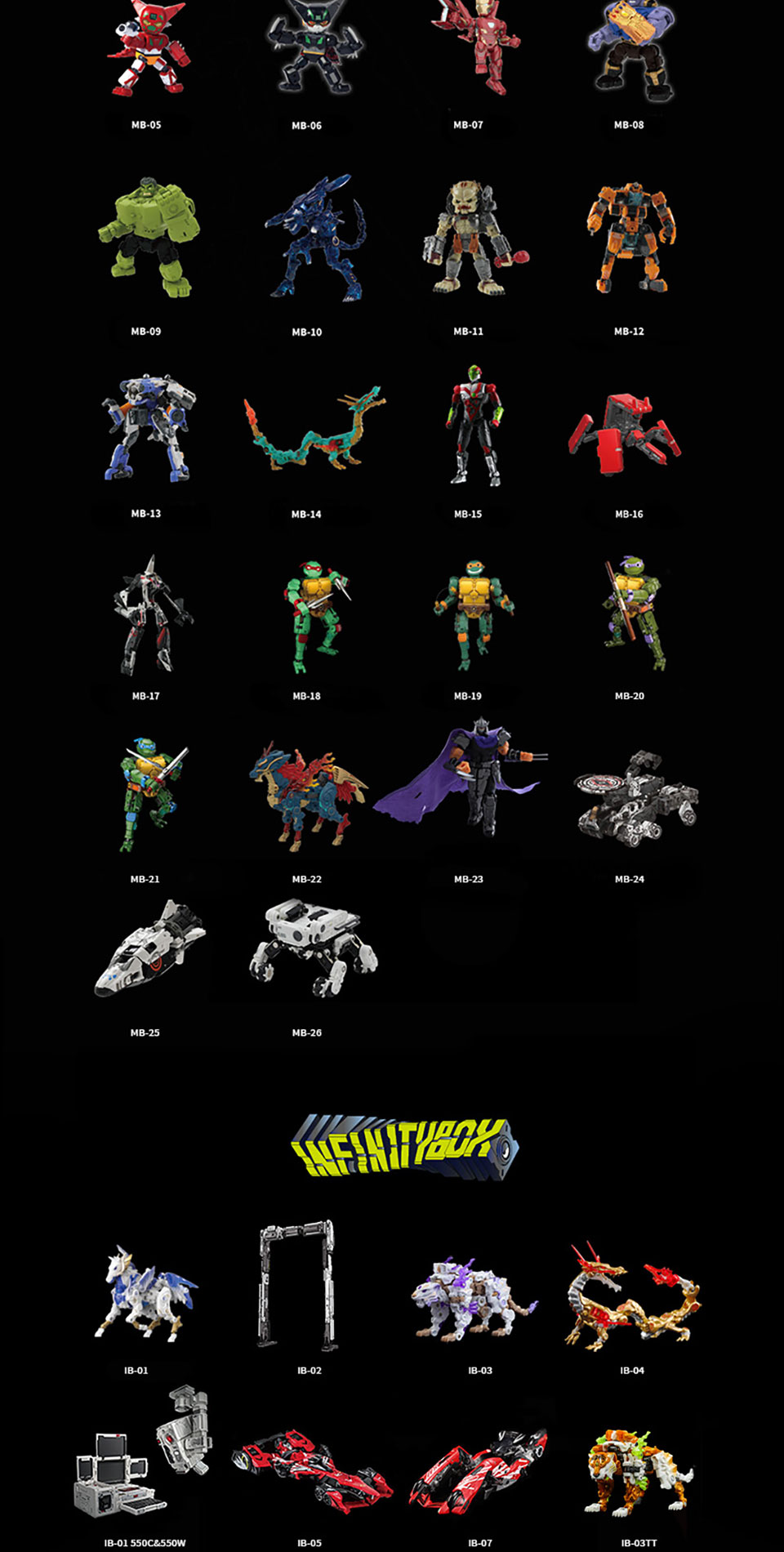 【Exclusive Overseas Release】52TOYS đồ chơi lắp ráp mô hình Transformers Figure INFINITYBOX IB ...