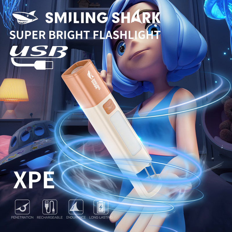 SmilingShark SD1023 Đèn pin siêu sáng Móc Khóa Mini COB Ánh Sáng Trắng 3 Chế Độ Type-C Sạc Nhiều ...
