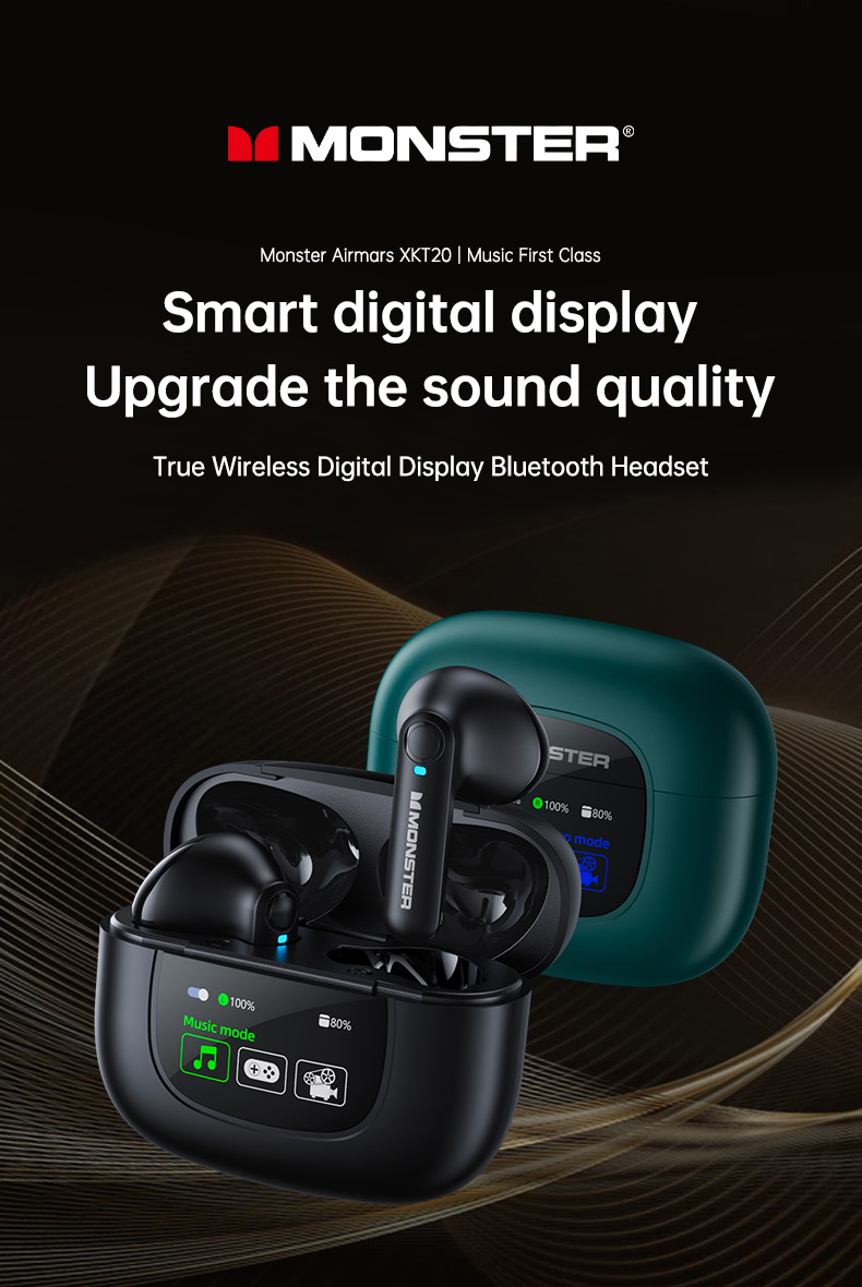Monster XKT20 Tai Nghe Không Dây Bluetooth 5.4 Nhét Tai Chống Nước Giảm ...