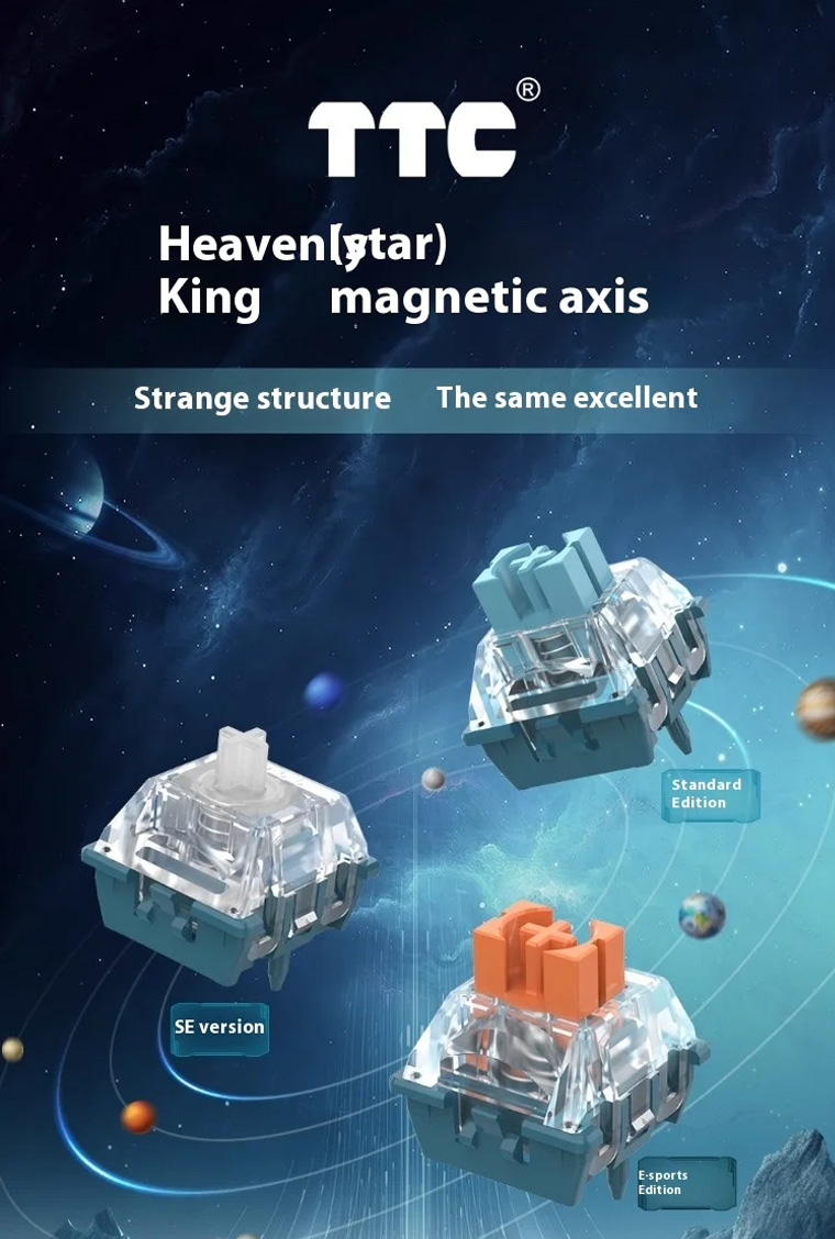 Công tắc từ tính TTC Uranus, Công tắc từ tính tuyến tính, Esports, PC, Cá tính, Đàn hồi lò xo ...