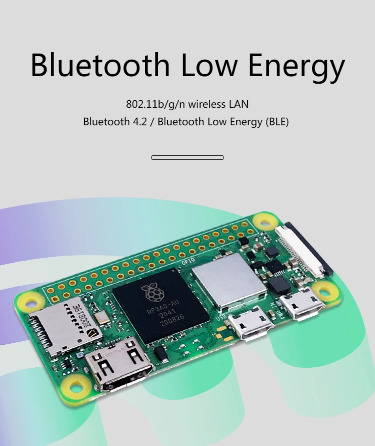 Raspberry Pi Zero 2W 1GHz Quad-core 64-bit Arm Cortex-A53 CPU 512MB SDRAM Bluetooth BLE & WiFi ...