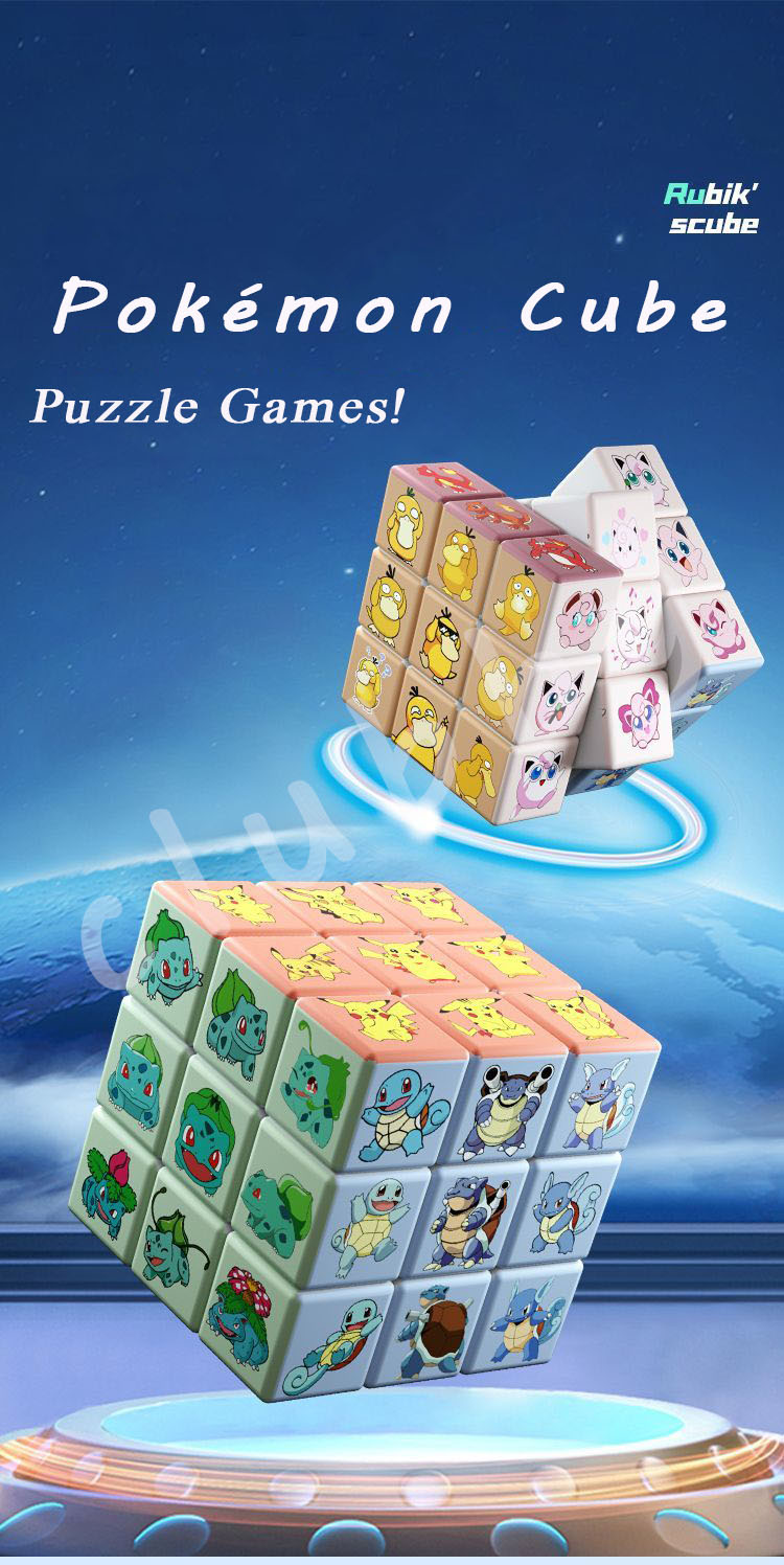 Pokémon rubik 3x3 Cube Pikachu Charmander cấp độ cơ bản quà tặng đồ ...